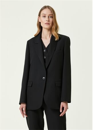 Muse For All Kadın Olivia Siyah Krep Ceket 38 EU