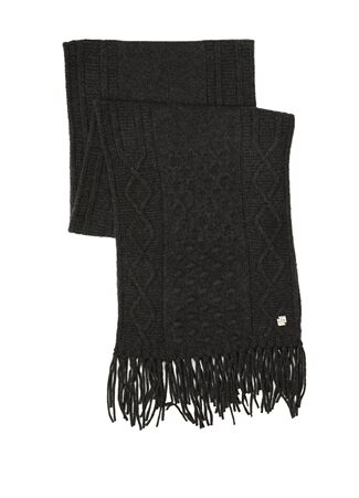 Beymen Collection Kadın Antrasit Örgü Dokulu Şal Gri EU