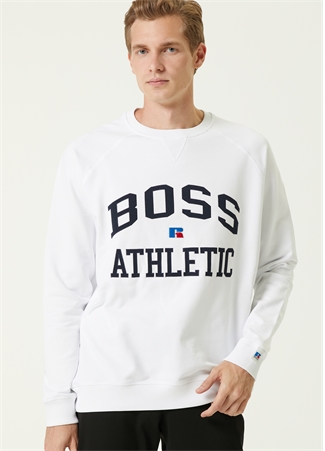 Boss Erkek Beyaz Logolu Sweatshirt XL EU Boss Erkek Beyaz Logolu Sweatshirt XL EU