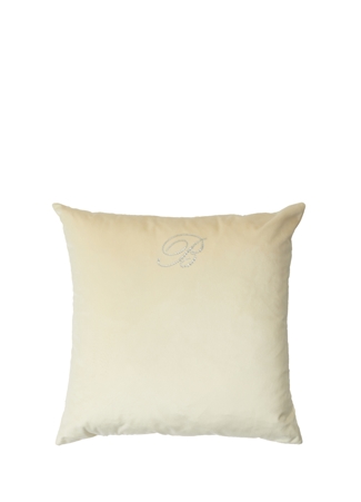 Blumarine Home Blu Velvet Krem 42x42 cm Dekoratif Yastık Bej Blumarine Home Blu Velvet Krem 42x42 cm Dekoratif Yastık Bej