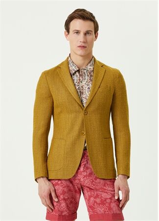 Etro Erkek Yeşil Kelebek Yaka Ceket 48 IT