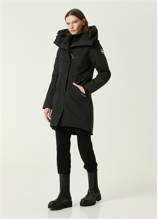 Canada Goose Kadın Rossclair Siyah Kapüşonlu Parka S EU