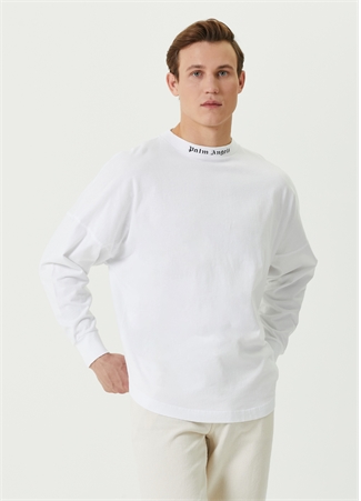 Palm Angels Erkek Beyaz Logo Baskılı Uzun Kollu T-shirt Pembe M Eu Palm Angels Erkek Beyaz Logo Baskılı Uzun Kollu T-shirt Pembe M Eu