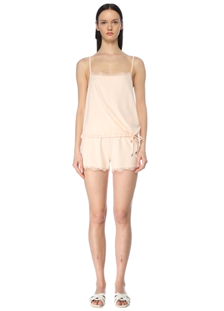 House of Silk Kadın Gabriel Pembe Dantelli Şortlu Pijama Takımı S EU