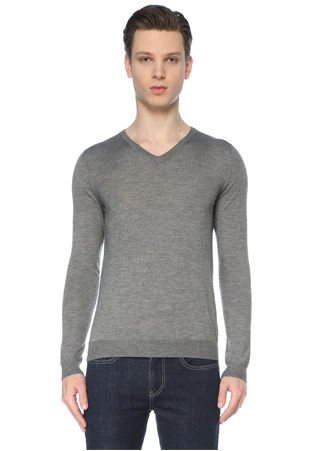 Pal Zileri Erkek Gri Kaşmir Triko 50 IT