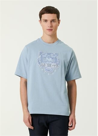 Kenzo Erkek Tiger Mavi Bisiklet Yaka T-shirt S EU