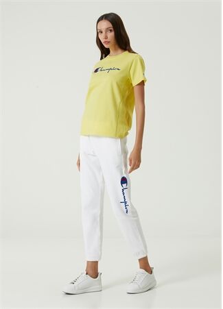 Champion Kadın Sarı Logolu T-shirt S EU