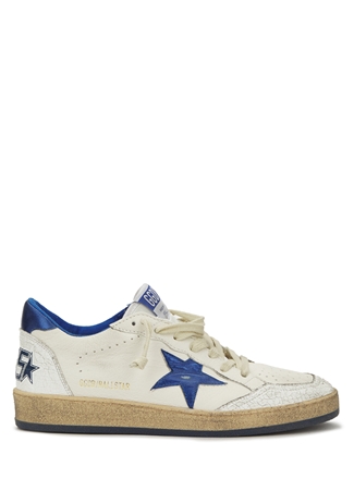Golden Goose Kadın Beyaz Mavi Eskitme Dokulu Sneaker 36 EU Golden Goose Kadın Beyaz Mavi Eskitme Dokulu Sneaker 36 EU
