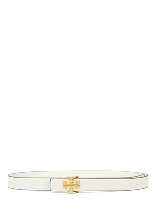 Tory Burch Kadın Beyaz Logo Tokalı Deri Kemer S EU Tory Burch Kadın Beyaz Logo Tokalı Deri Kemer S EU