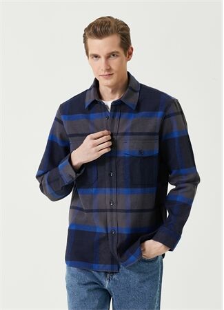 Bil’s Erkek Lacivert Ekoseli Gömlek S EU