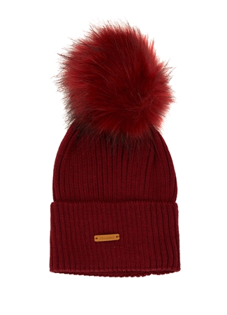 Starling Kadın Bordo Çizgi Dokulu Ponponlu Bere EU Starling Kadın Bordo Çizgi Dokulu Ponponlu Bere EU