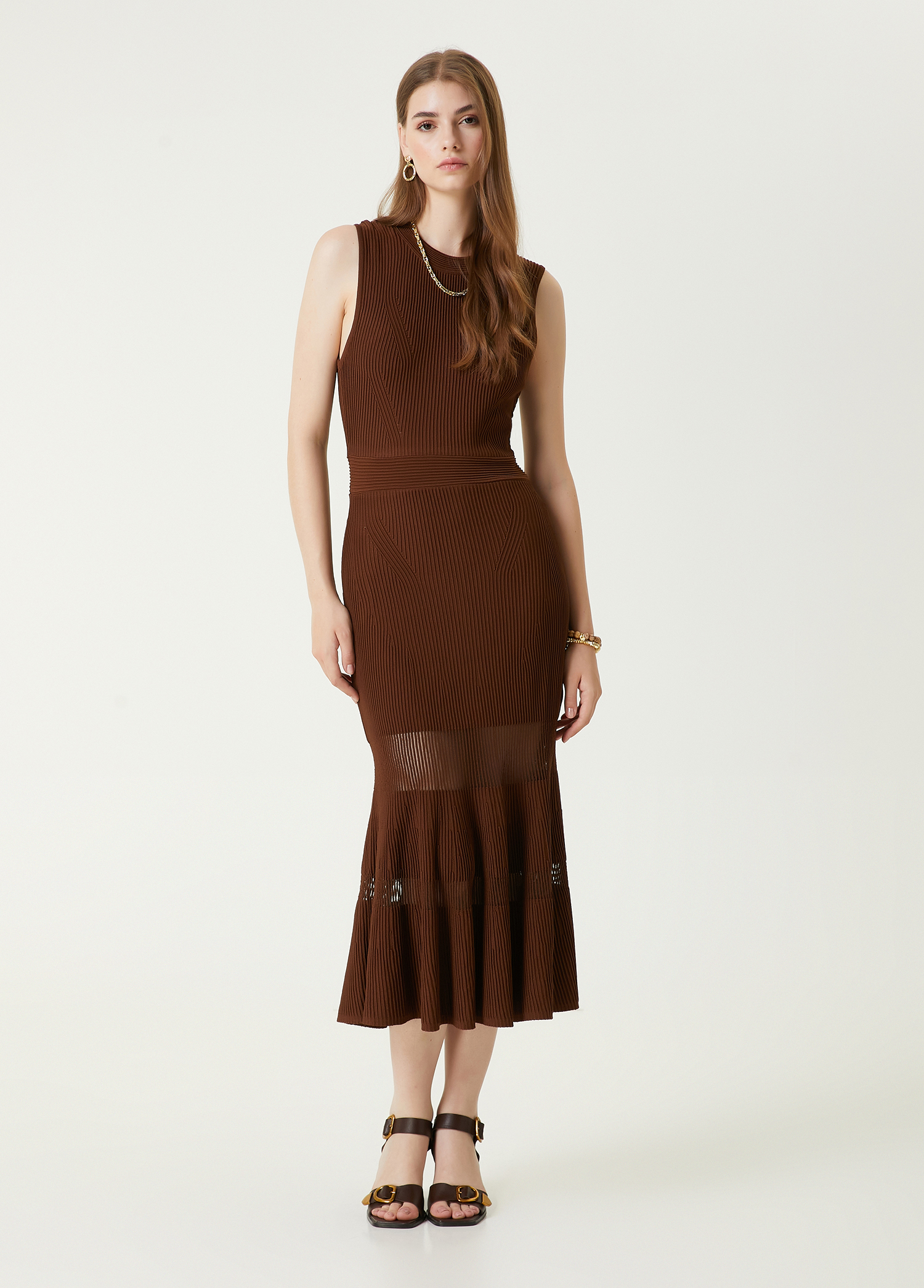 Beymen Club - Brown Midi Knit Dress - Cinnamon