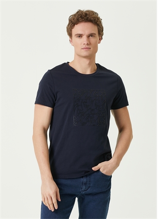 Beymen Club Erkek Lacivert Monogram Kabartmalı Basic T-shirt S Beymen Club Erkek Lacivert Monogram Kabartmalı Basic T-shirt S