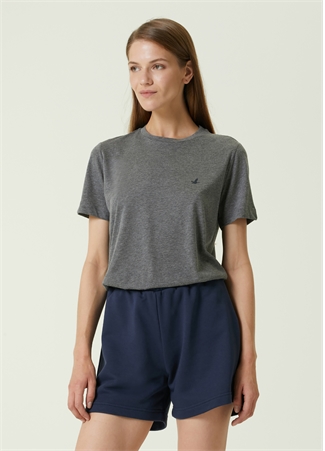 Beymen Club Kadın Antrasit Logolu Basic T-shirt XS Beymen Club Kadın Antrasit Logolu Basic T-shirt XS