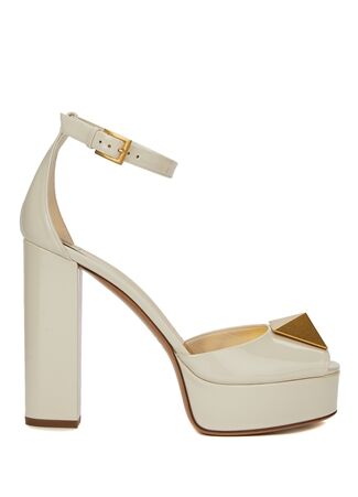 Valentino Garavani Kadın Beyaz Deri Topuklu Ayakkabı 35.5 EU