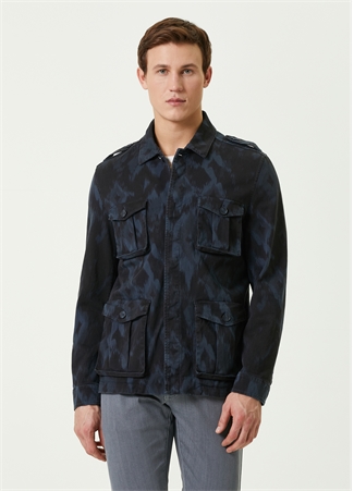 7 For All Mankind Erkek Lacivert Batik Desenli Denim Ceket M EU 7 For All Mankind Erkek Lacivert Batik Desenli Denim Ceket M EU