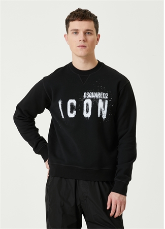 Dsquared2 Erkek Icon Siyah Sweatshirt M EU Dsquared2 Erkek Icon Siyah Sweatshirt M EU