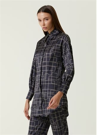 Muse For All Kadın Valeri Siyah Desenli Pijama Gömlek 34 EU Muse For All Kadın Valeri Siyah Desenli Pijama Gömlek 34 EU