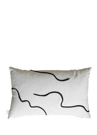 Table And Sofa Sand Nakışlı 30x50 cm Dekoratif Yastık Çok Renkli