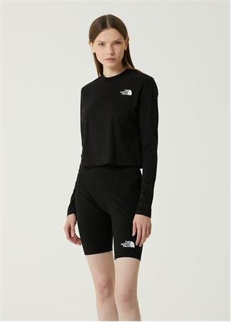 The North Face Kadın Siyah Logolu Crop T-shirt L EU