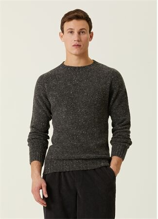 Howlin Erkek Terry Antrasit Nopeli Yün Kazak Gri L EU Howlin Erkek Terry Antrasit Nopeli Yün Kazak Gri L EU