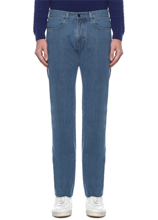 Pal Zileri Erkek Mavi Normal Bel Boru Paça Pantolon 30 IT Pal Zileri Erkek Mavi Normal Bel Boru Paça Pantolon 30 IT