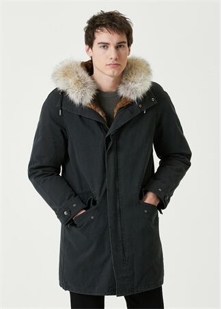 Yves Salomon Erkek Haki Kapüşonlu Parka Yeşil 46 IT Yves Salomon Erkek Haki Kapüşonlu Parka Yeşil 46 IT