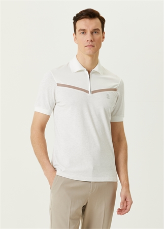 Brunello Cucinelli Erkek POLO YAKA Beyaz S EU Brunello Cucinelli Erkek POLO YAKA Beyaz S EU