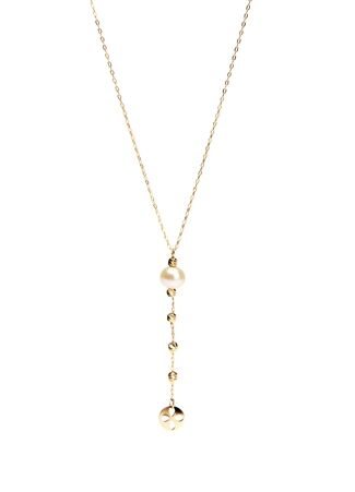 Collection-Alper Tunçoku Kadın Uç Detaylı Altın Rengi Kolye EU