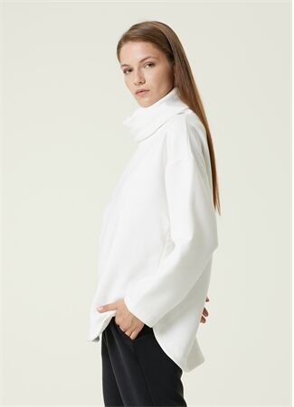 Beymen Club Kadın Beyaz Balıkçı Yaka Sweatshirt S