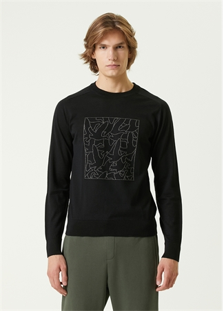 Beymen Club Erkek Siyah Monogram Logo Jakarlı Yün Kazak S Beymen Club Erkek Siyah Monogram Logo Jakarlı Yün Kazak S