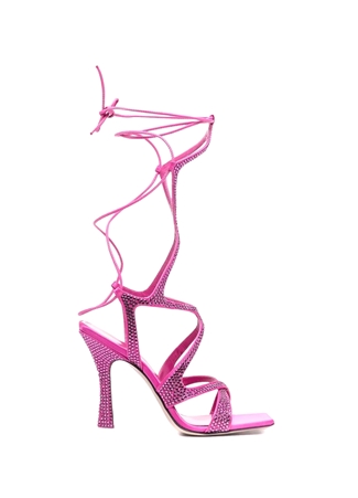 The Attico Kadın Pembe Taşlı Topuklu Sandalet 36 EU The Attico Kadın Pembe Taşlı Topuklu Sandalet 36 EU