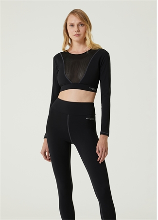 Academia Kadın Siyah Sırtı Açık Crop T-shirt S Academia Kadın Siyah Sırtı Açık Crop T-shirt S