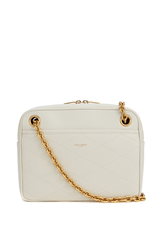 Kadın Le Maillon Small Beyaz Deri Omuz Çantası EU