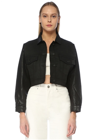 Academia Kadın Siyah Mumlu Kısa Jean Mont 38