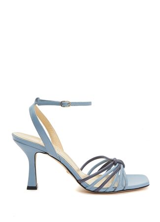 Beymen Collection Kadın Mavi Deri Sandalet 35