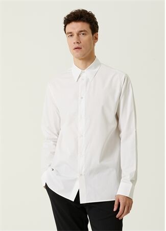 Bottega Veneta Erkek Beyaz İngiliz Yaka Gömlek 46 IT
