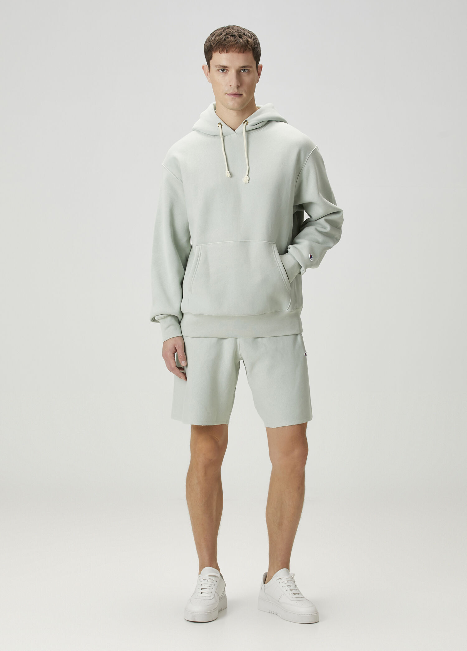 Champion - Su Yeşili Logo Detaylı Şort - Su Yeşili