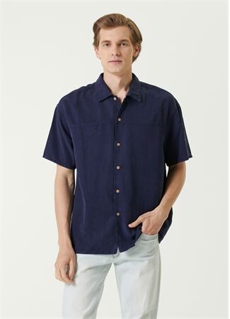 American Vintage Erkek Zurabay Lacivert Polo Yaka Gömlek M EU American Vintage Erkek Zurabay Lacivert Polo Yaka Gömlek M EU