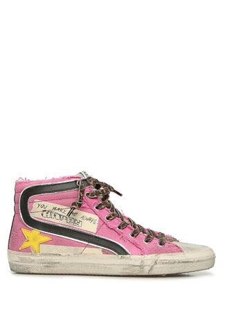 Golden Goose Kadın Pembe Yazı Baskılı Sneaker 35 EU