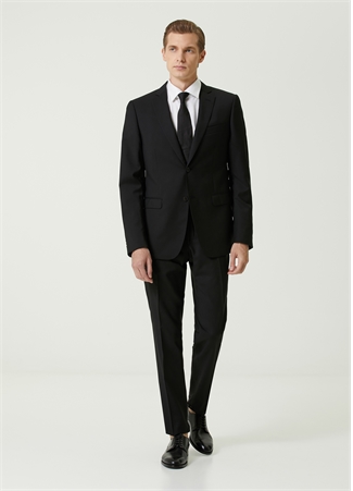 Palzileri Lab Erkek Siyah Kelebek Yaka Yün Takım Elbise 50 IT Palzileri Lab Erkek Siyah Kelebek Yaka Yün Takım Elbise 50 IT