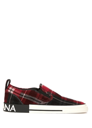 Dolce&Gabbana Erkek Kırmızı Ekose Desenli Sneaker 40 EU Dolce&Gabbana Erkek Kırmızı Ekose Desenli Sneaker 40 EU
