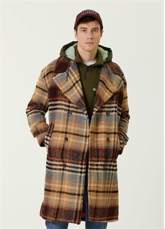 Scotch & Soda Erkek Ekoseli Kruvaze Palto L EU Scotch & Soda Erkek Ekoseli Kruvaze Palto L EU