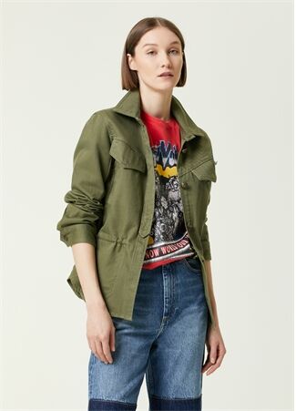 Zadig&Voltaire Kadın Tackl Haki Nakışlı Gömlek XS EU