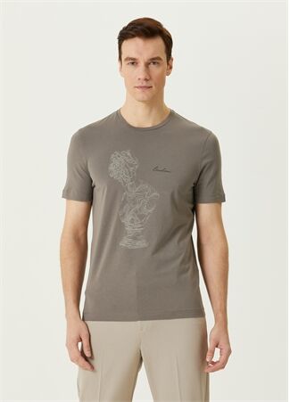 Corneliani Erkek TSHIRT Kahverengi 54 IT