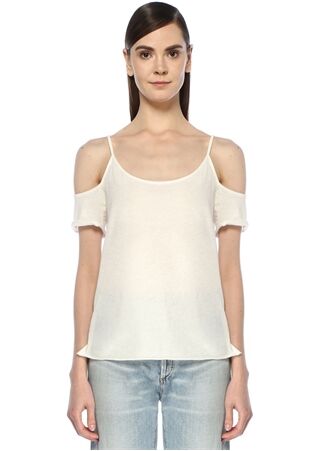 Allsaints Kadın Brady Beyaz Omuz Detaylı T-shirt S EU