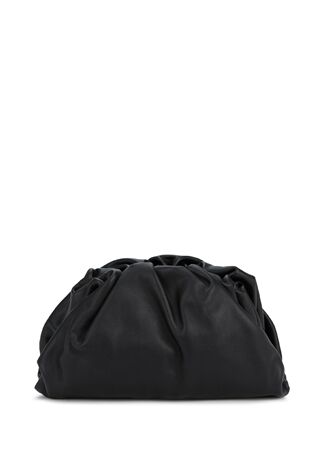 Bottega Veneta Kadın Teen Pouch Siyah Deri Çanta EU