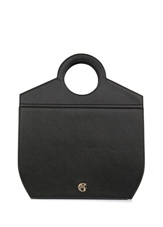 George Hogg Kadın Siyah Logolu Omuz Çantası EU