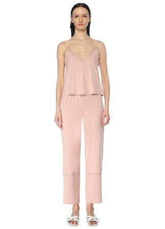 House of Silk Kadın Silvia Pembe Nakışlı Pijama Takımı XS EU