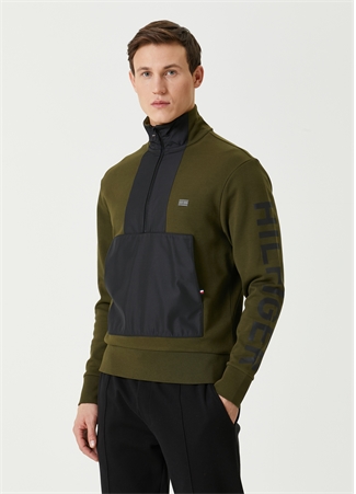 Tommy Hilfiger Erkek Yeşil Logo Baskılı Organik Pamuk Sweatshirt S EU Tommy Hilfiger Erkek Yeşil Logo Baskılı Organik Pamuk Sweatshirt S EU